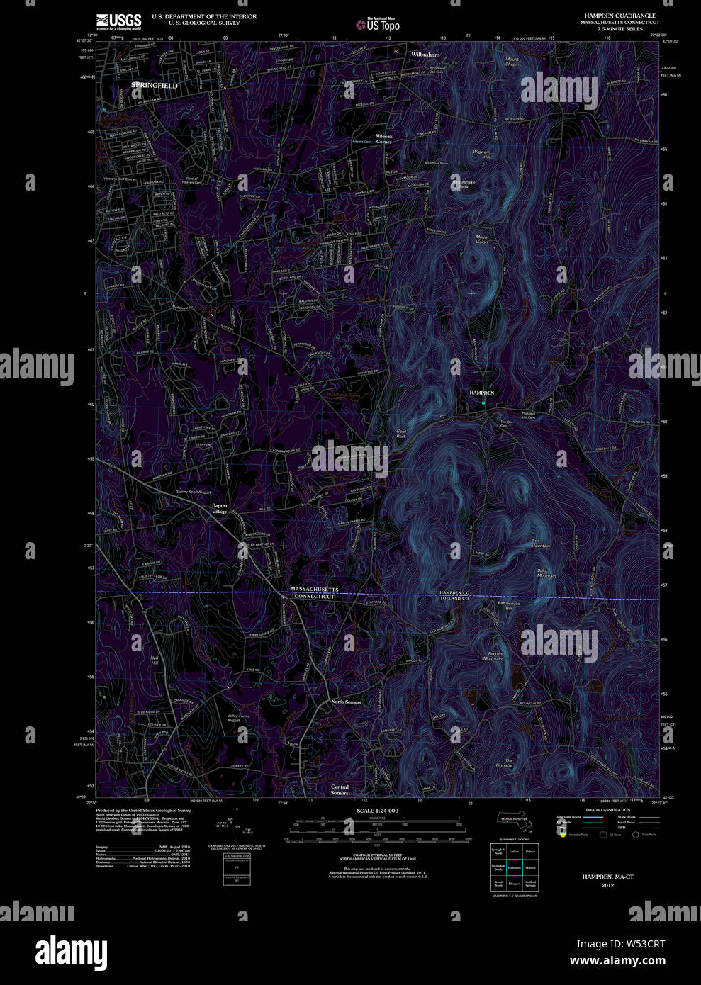 Map of hampden hi-res stock photography and images - Alamy