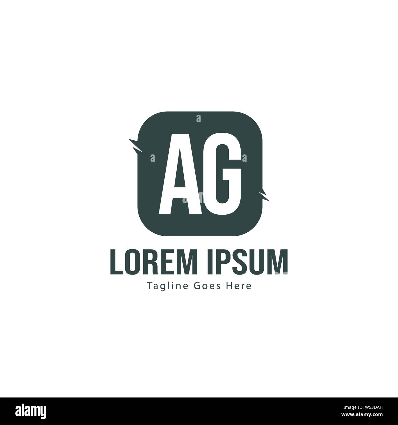 AG Letter Logo Design. Creative Modern AG Letters Icon Illustration ...
