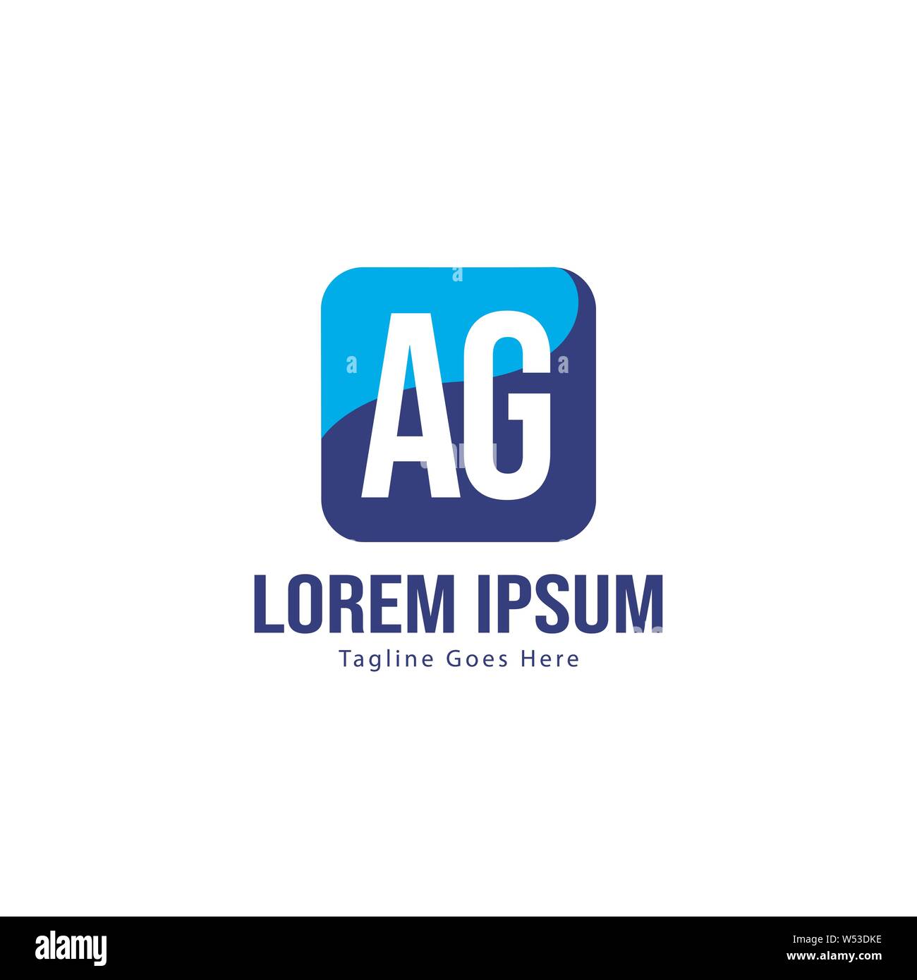 AG Letter Logo Design. Creative Modern AG Letters Icon Illustration ...