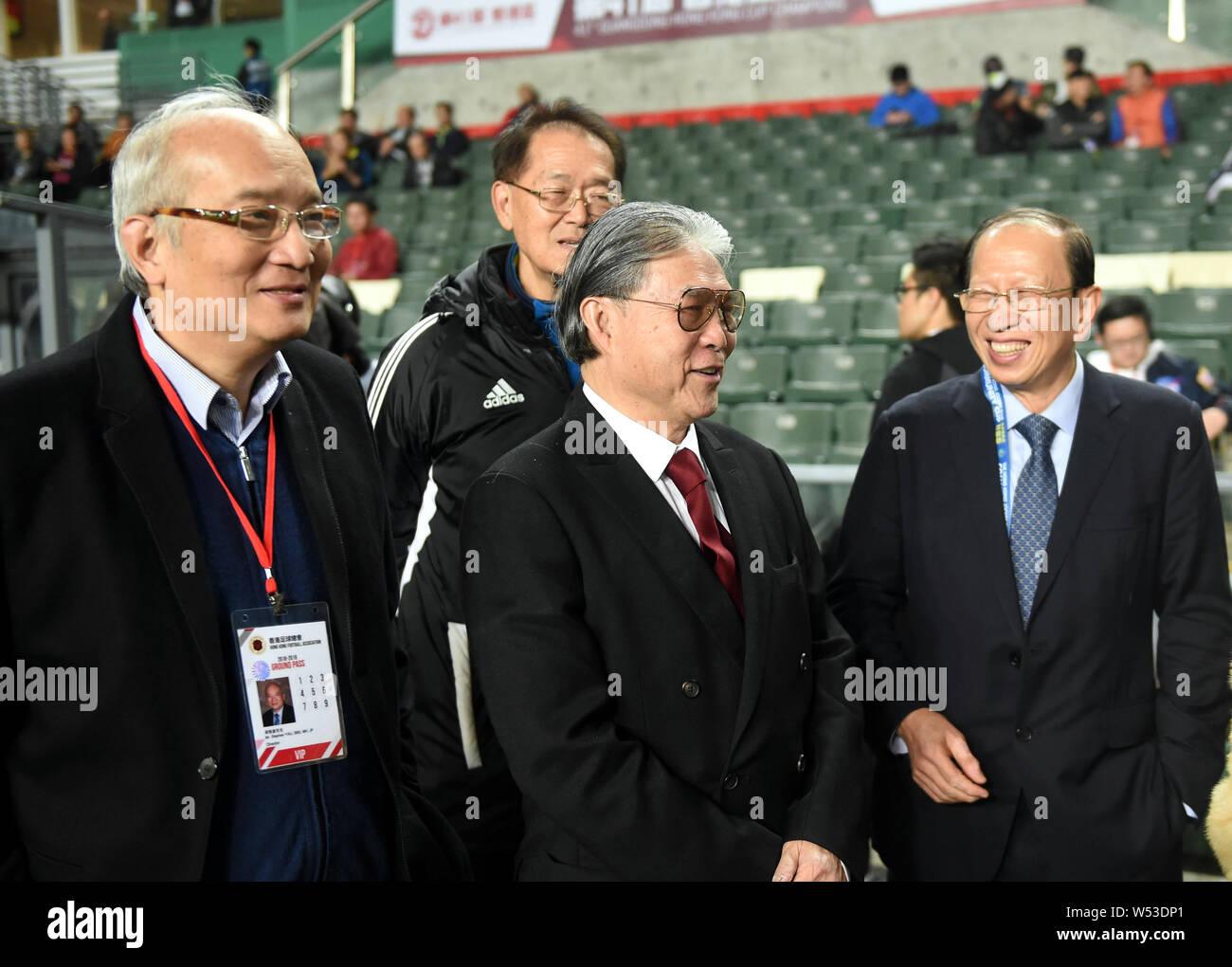 Hong Kong tycoon Timothy Fok Tsun-Ting, center, attends the 41st ...