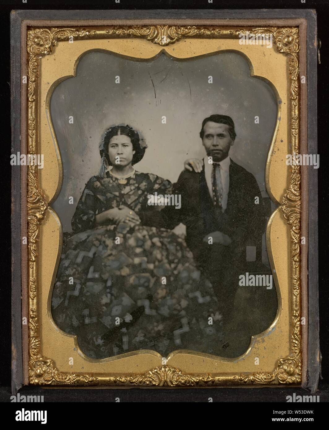 Portrait of a Seated Woman and Man, Unknown, Mexico, about 1850s–1870s ...