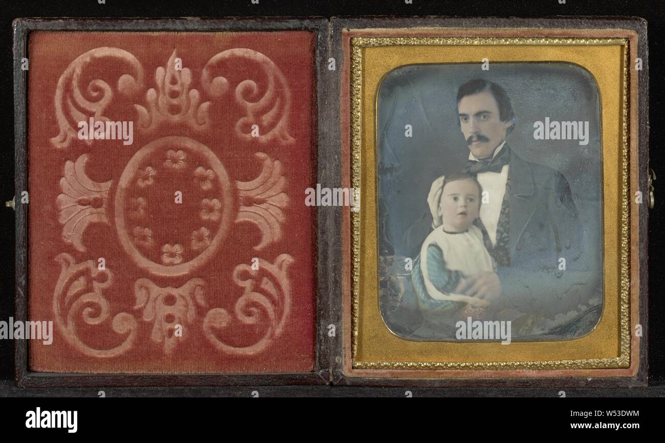 Portrait of Man and Child, Unknown, Mexico, about 1850s, Hand-colored ...