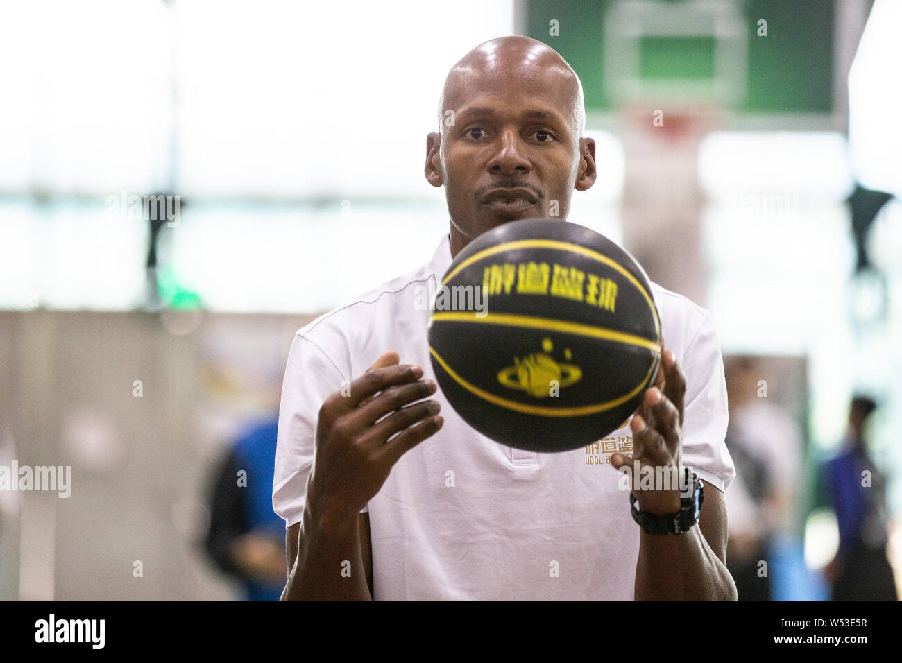 Retired American basketball player Ray Allen visits the Ray Allen ...