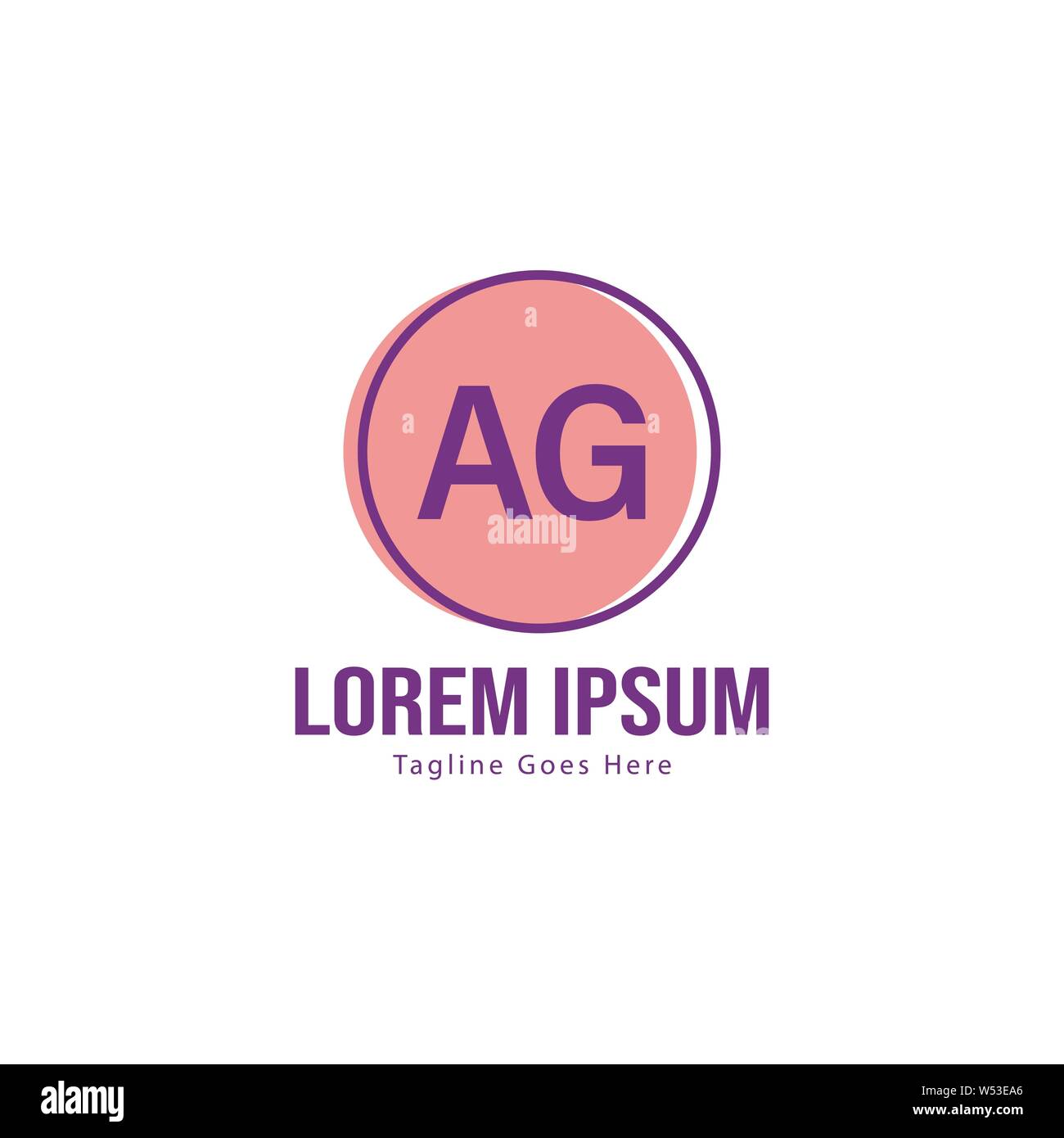 AG Letter Logo Design. Creative Modern AG Letters Icon Illustration ...