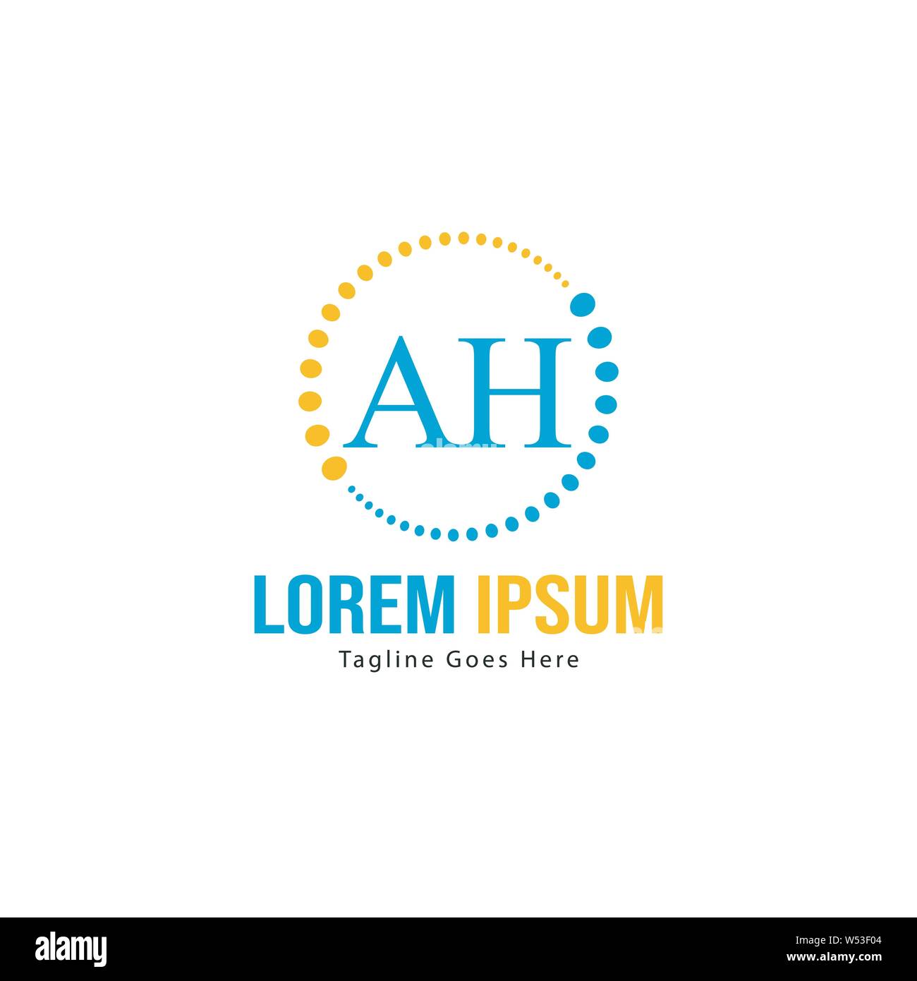 AH Letter Logo Design. Creative Modern AH Letters Icon Illustration ...