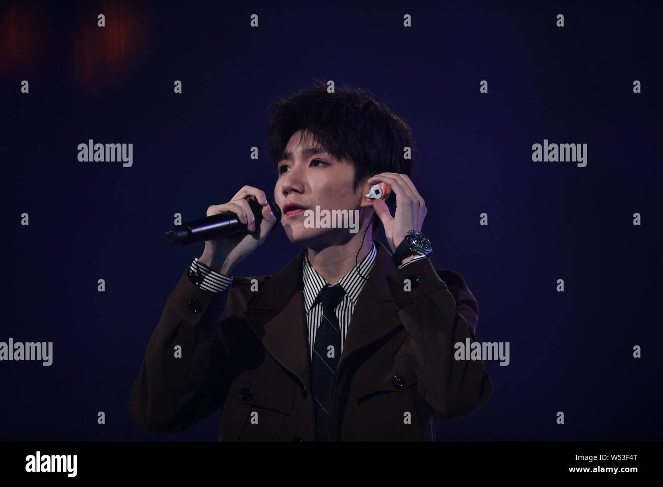 Roy Wang or Wang Yuan of Chinese boy group TFBoys performs during the ...
