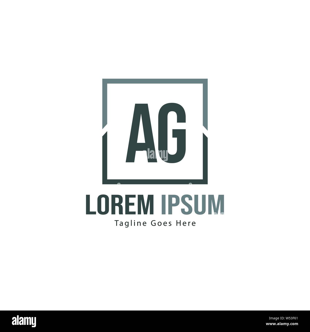 AG Letter Logo Design. Creative Modern AG Letters Icon Illustration ...