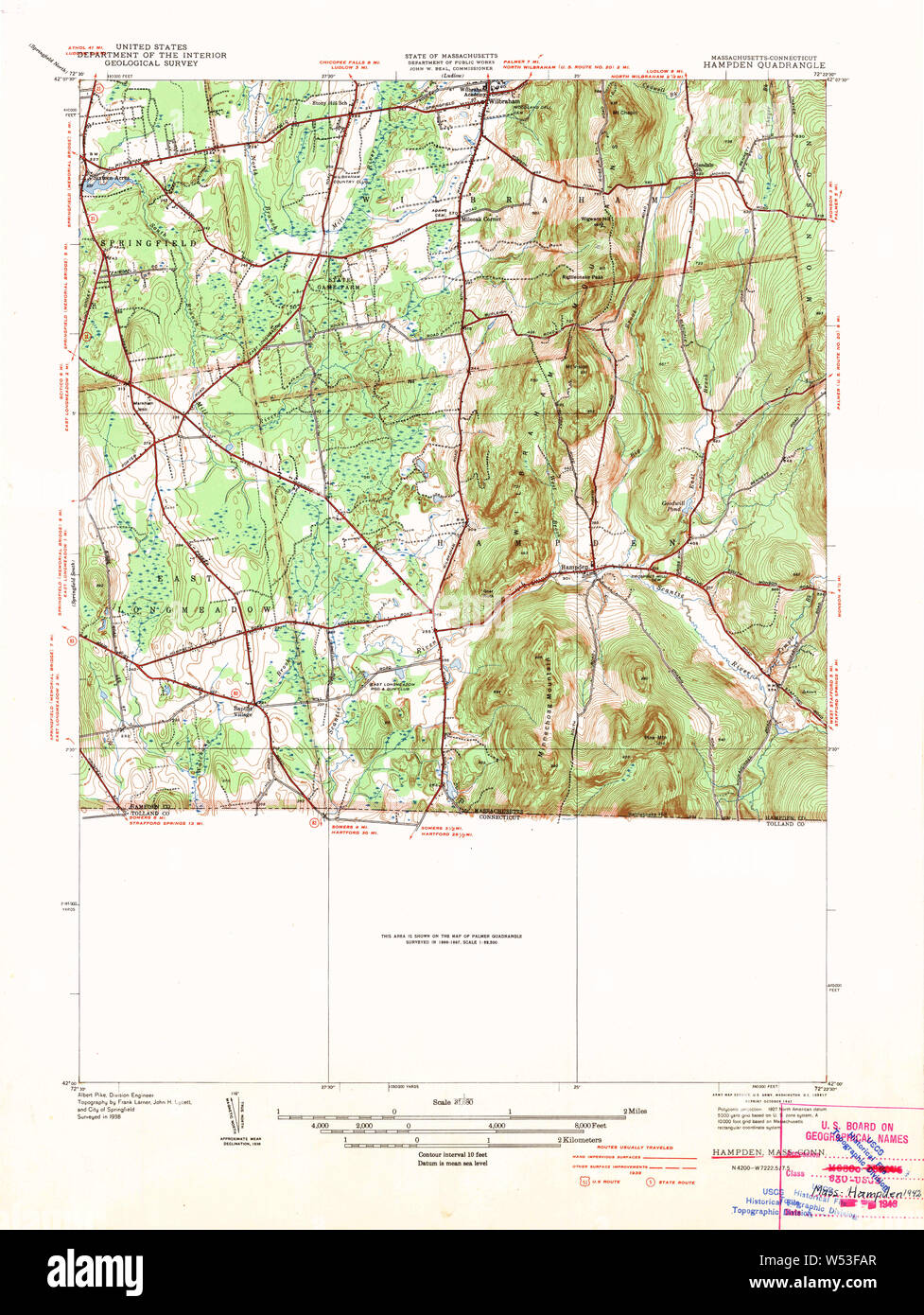 Map of hampden hi-res stock photography and images - Alamy