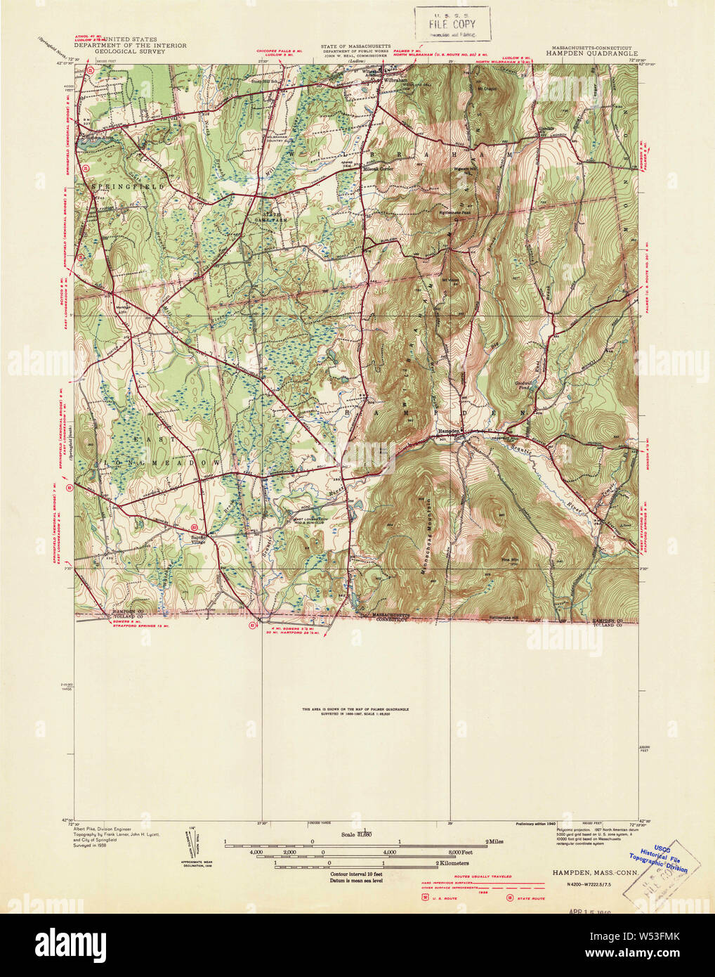 Map of hampden hi-res stock photography and images - Alamy