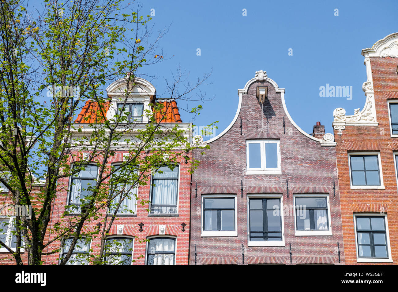 Typical Dutch Canal house styles Stock Photo - Alamy