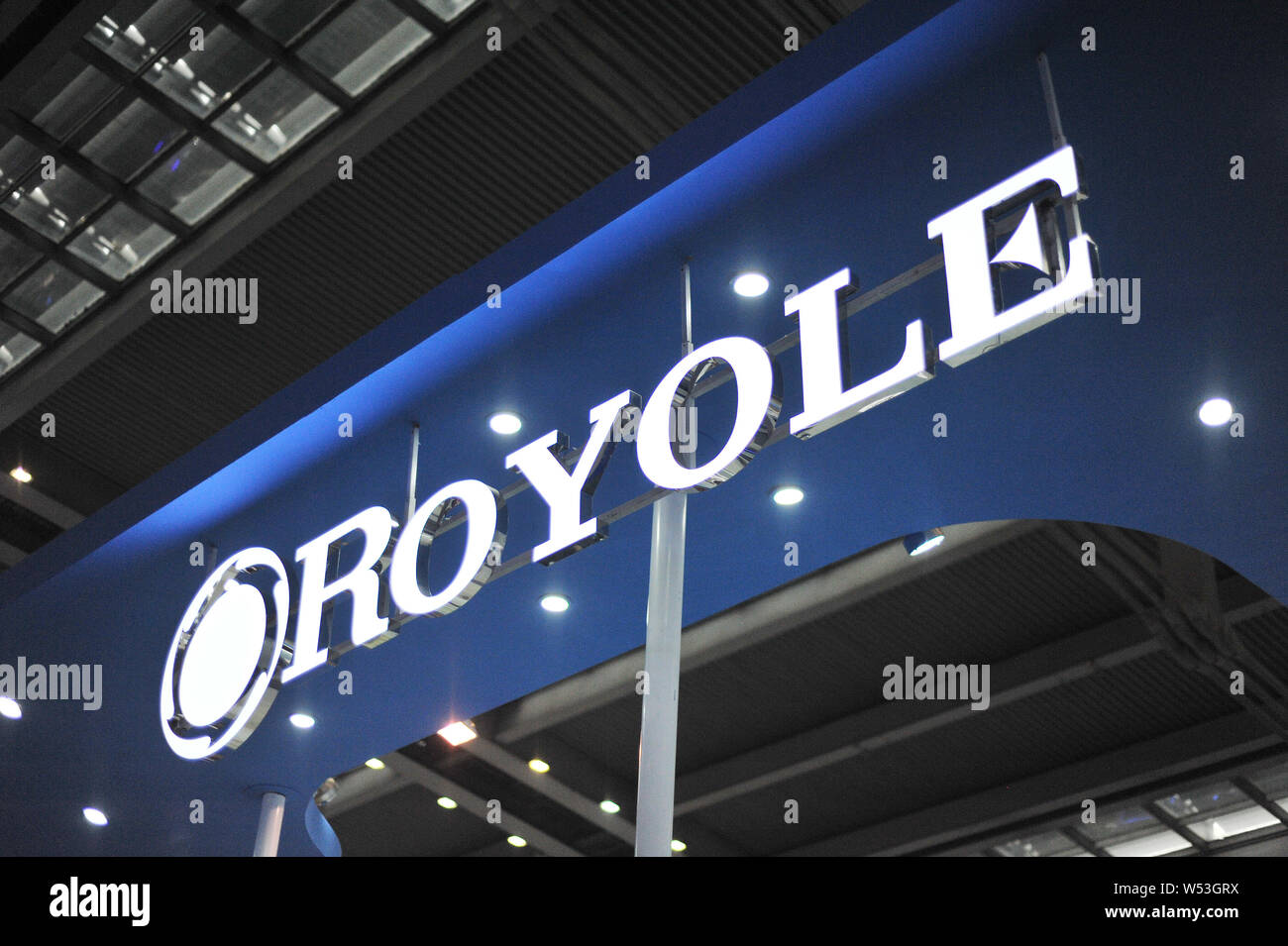 --FILE--View of the stand of Royole Corporation during an expo in ...