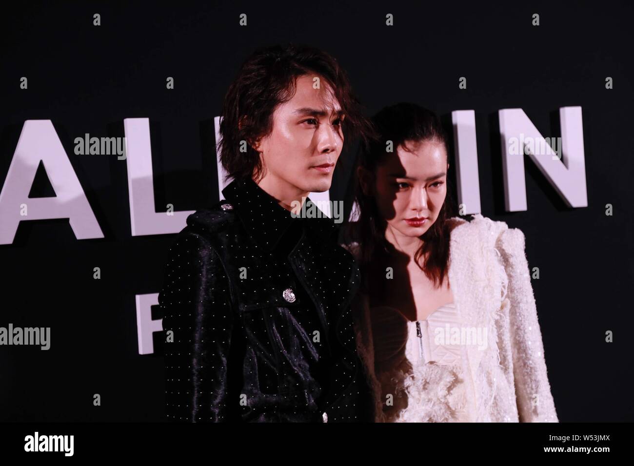 Chinese actress Stephy Qi (Qi Wei), right, and her South Korean singer ...