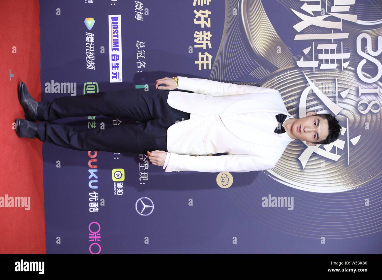 Chinese short track speed skater Wu Dajing, the winner of the men's 500 ...