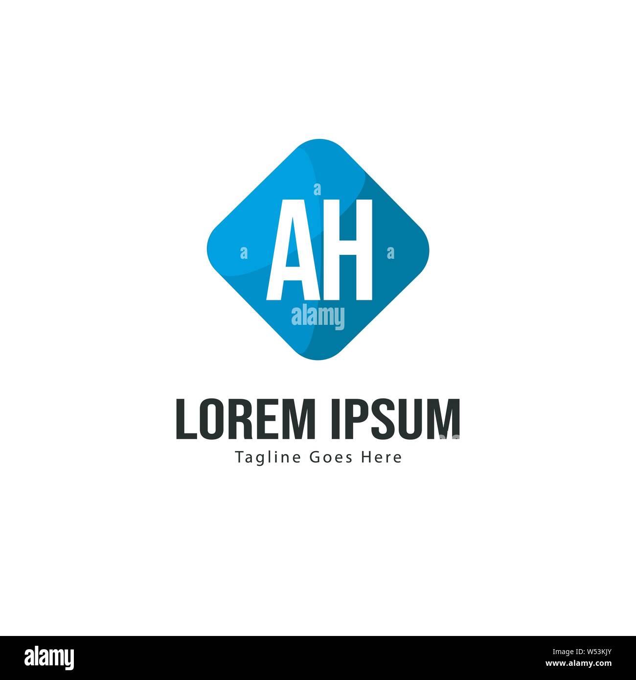 AH Letter Logo Design. Creative Modern AH Letters Icon Illustration ...