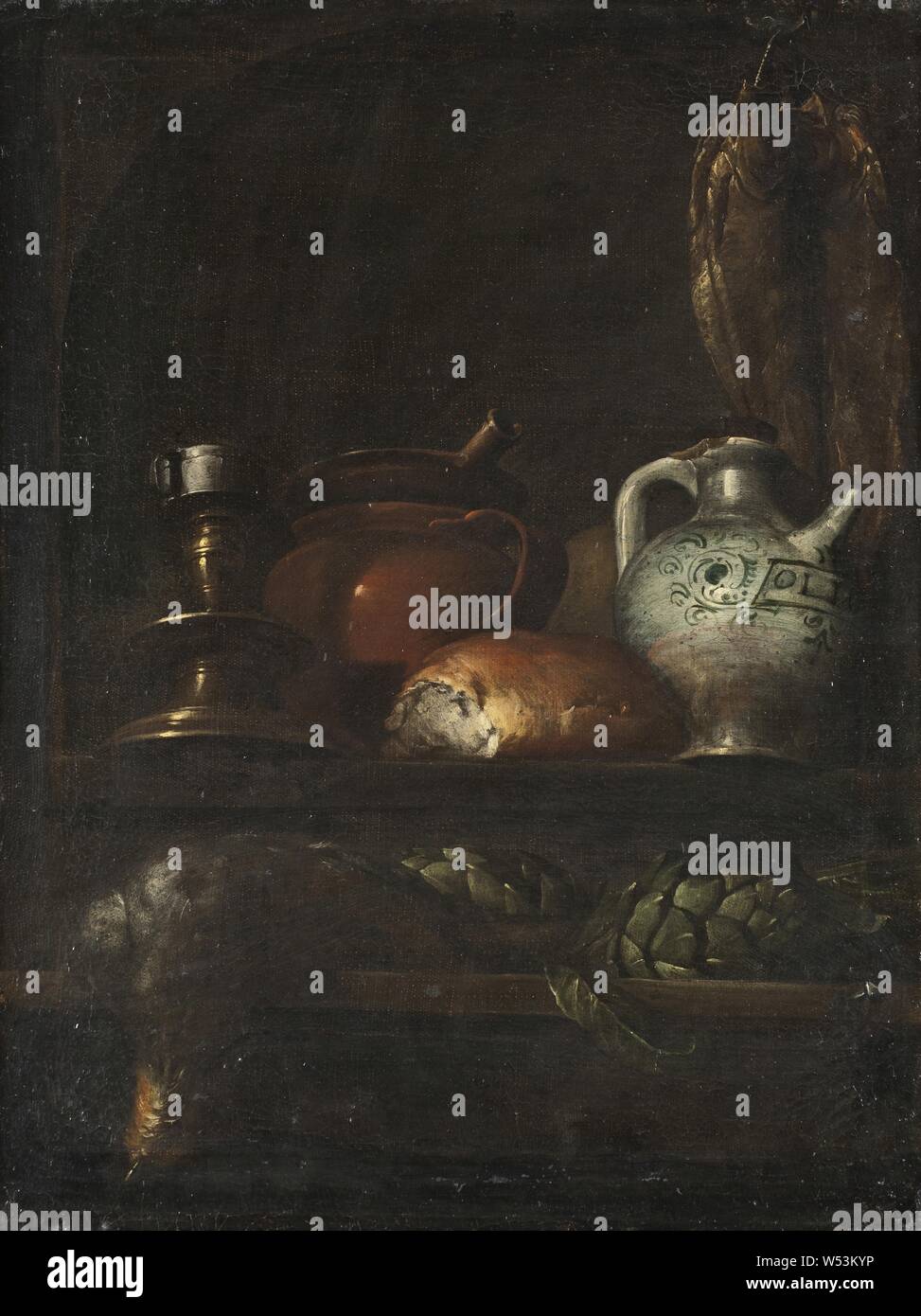 Still Life in a Kitchen, Kitchen Still Life, painting, still life, oil ...