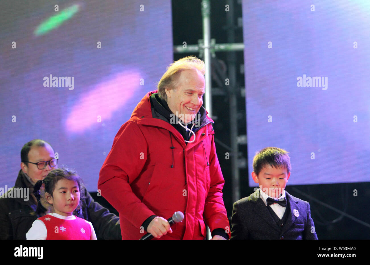 French pianist Richard Clayderman attends a music event in Wuhan city ...