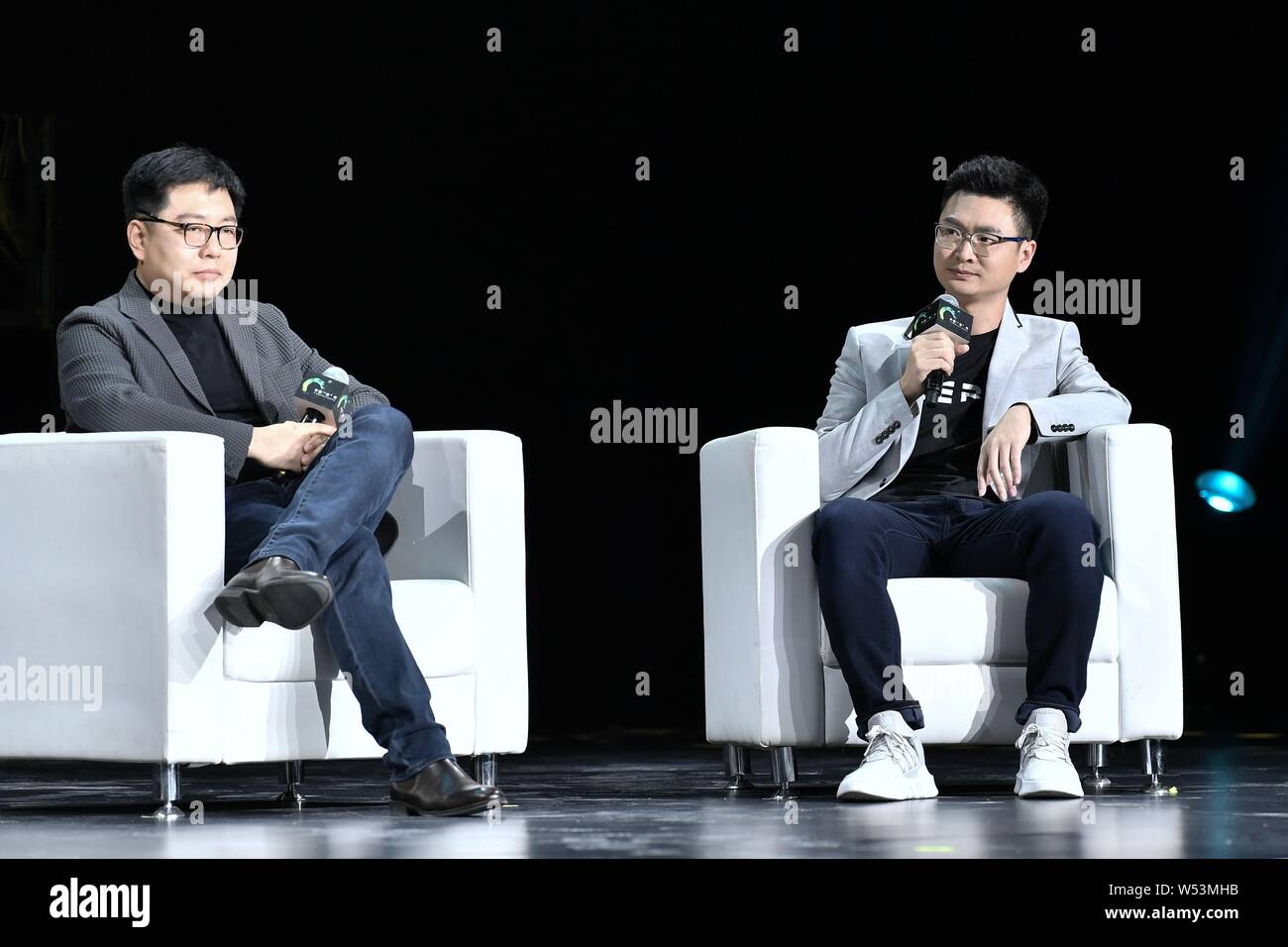 Chen Lin, right, CEO of ByteDance's personalized news aggregator Jinri ...