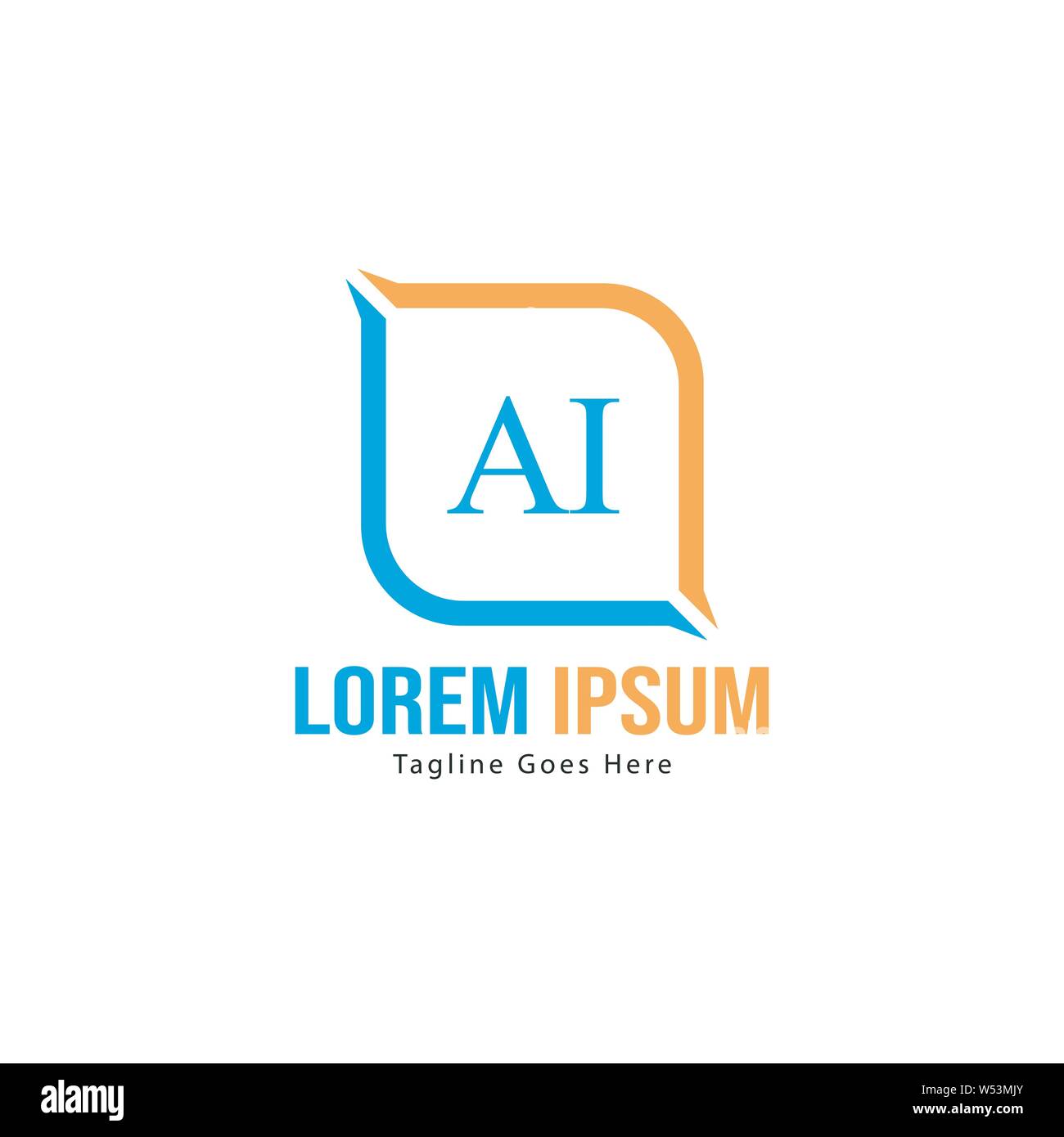 AI Letter Logo Design. Creative Modern AI Letters Icon Illustration ...