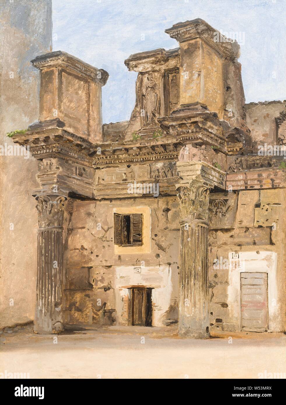 Constantin Hansen, The Temple of Minerva on the Forum of Nerva in Rome ...