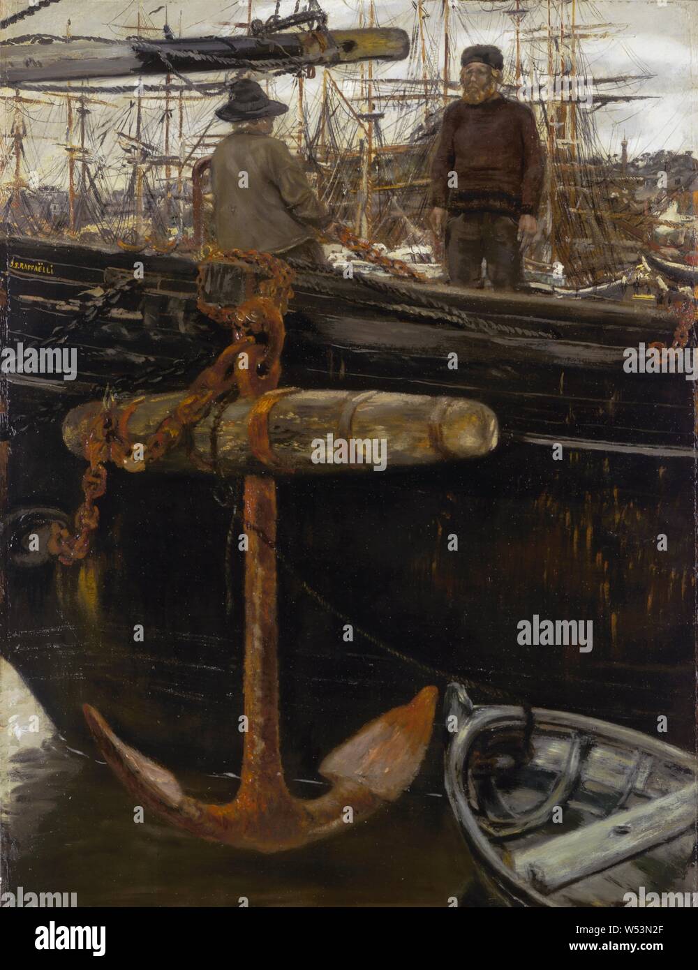 Jean-François Raffaëlli, Sailors from the North, painting, oil on panel ...