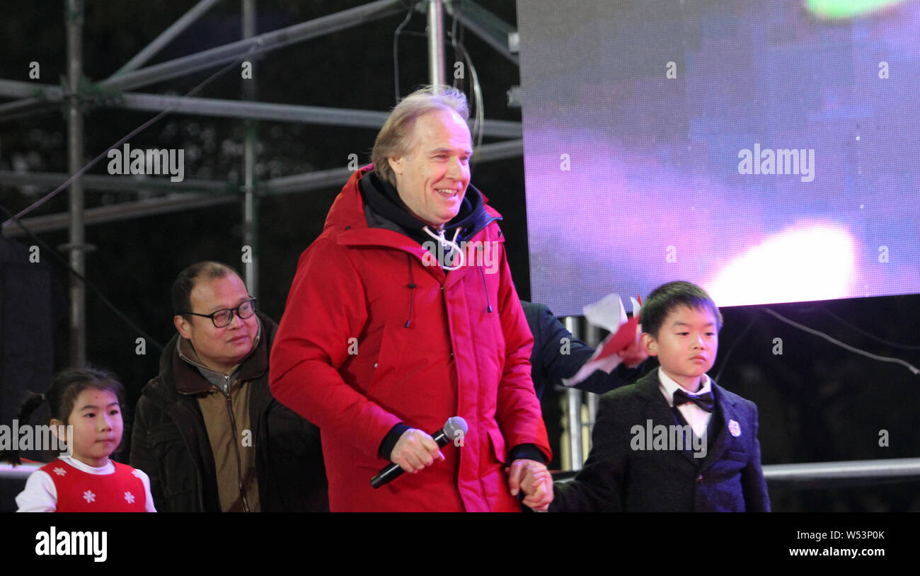 French pianist Richard Clayderman attends a music event in Wuhan city ...