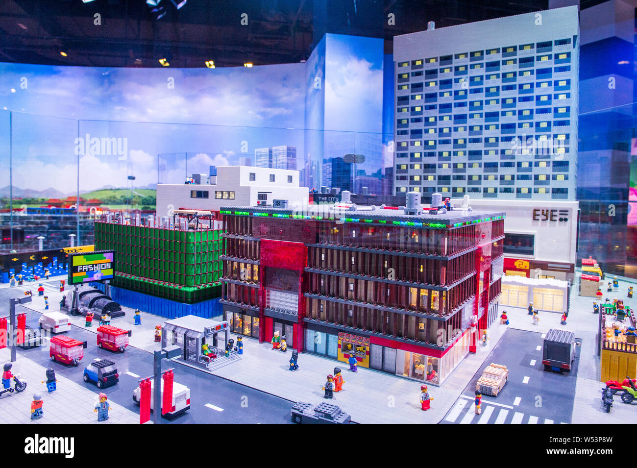Landmark buildings of Shenyang city made by 1,500,000 Lego bricks are ...