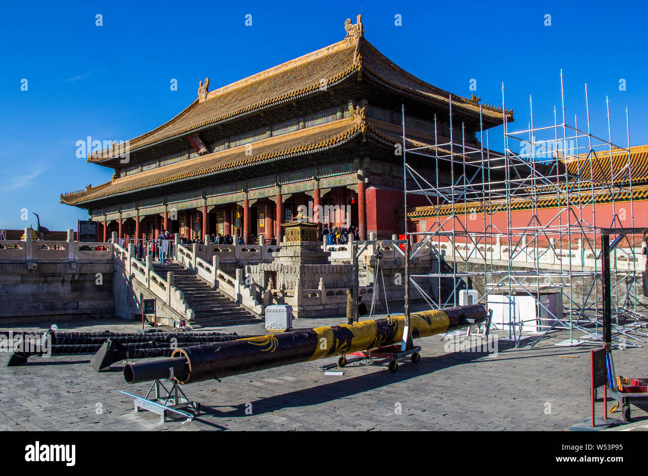 View of heavenly lanterns (tiandeng) and longevity lanterns (wanshou ...