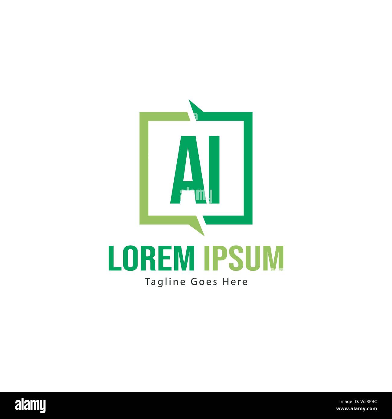 AI Letter Logo Design. Creative Modern AI Letters Icon Illustration ...