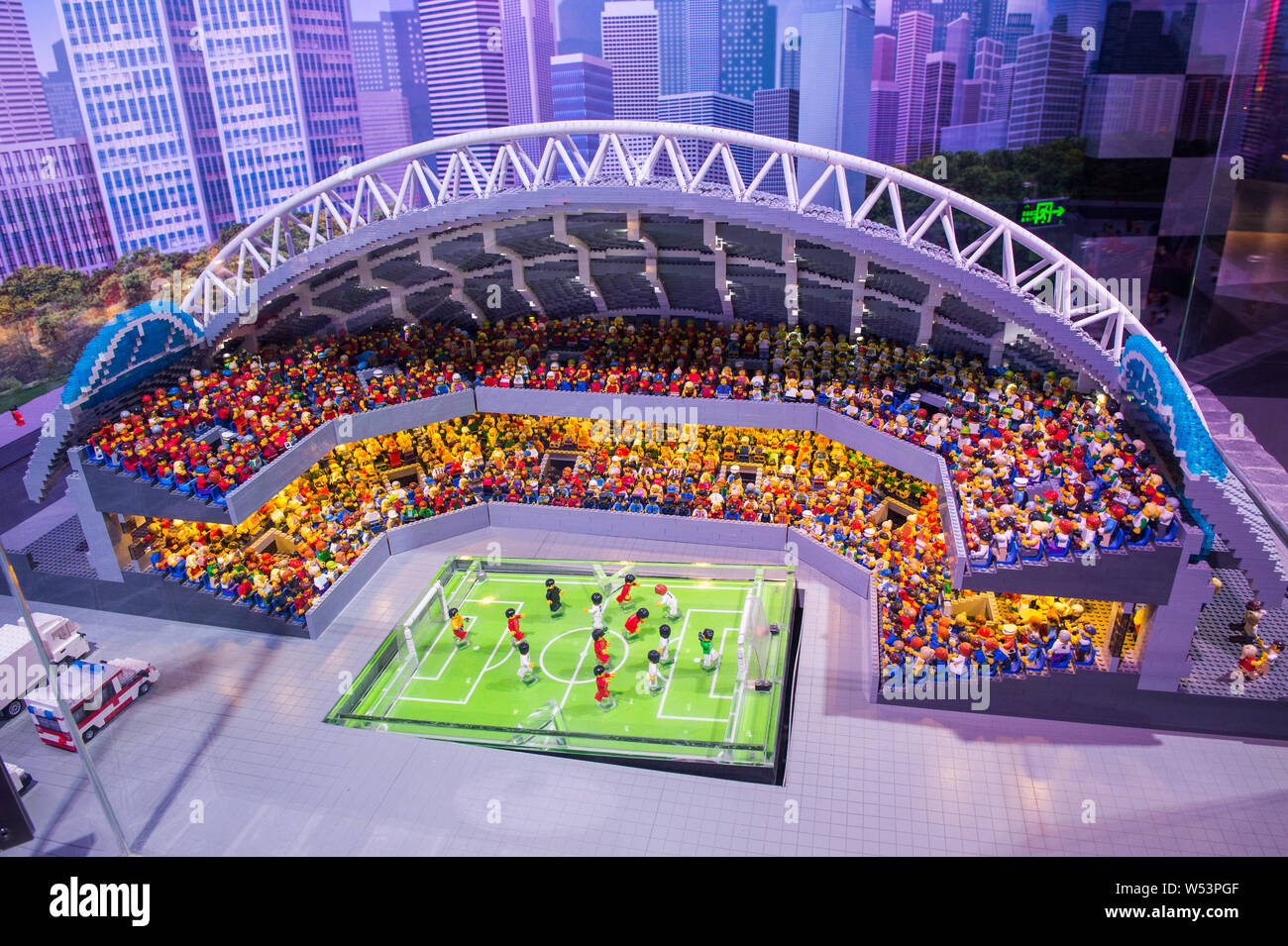 Landmark buildings of Shenyang city made by 1,500,000 Lego bricks are ...