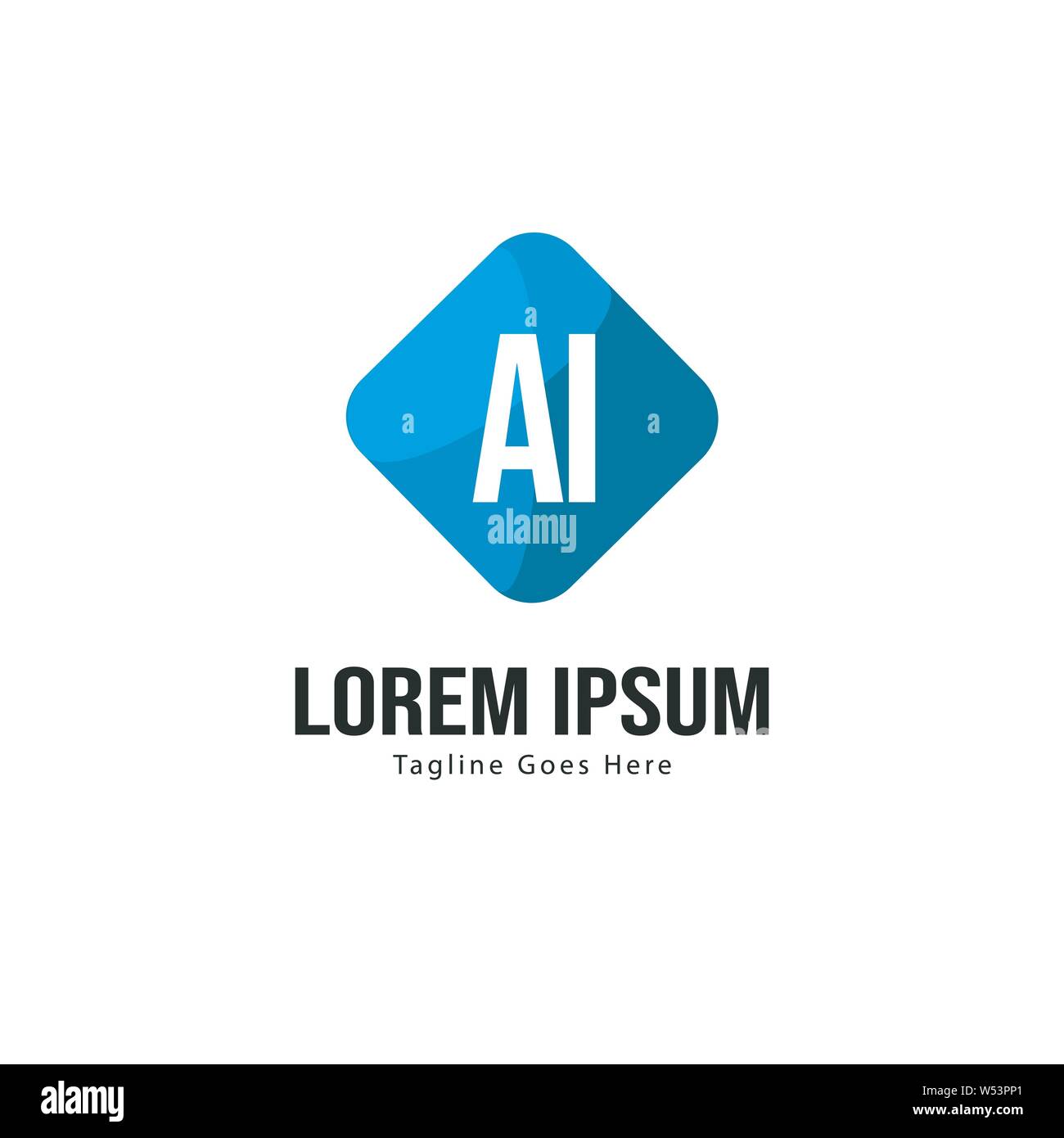 AI Letter Logo Design. Creative Modern AI Letters Icon Illustration ...