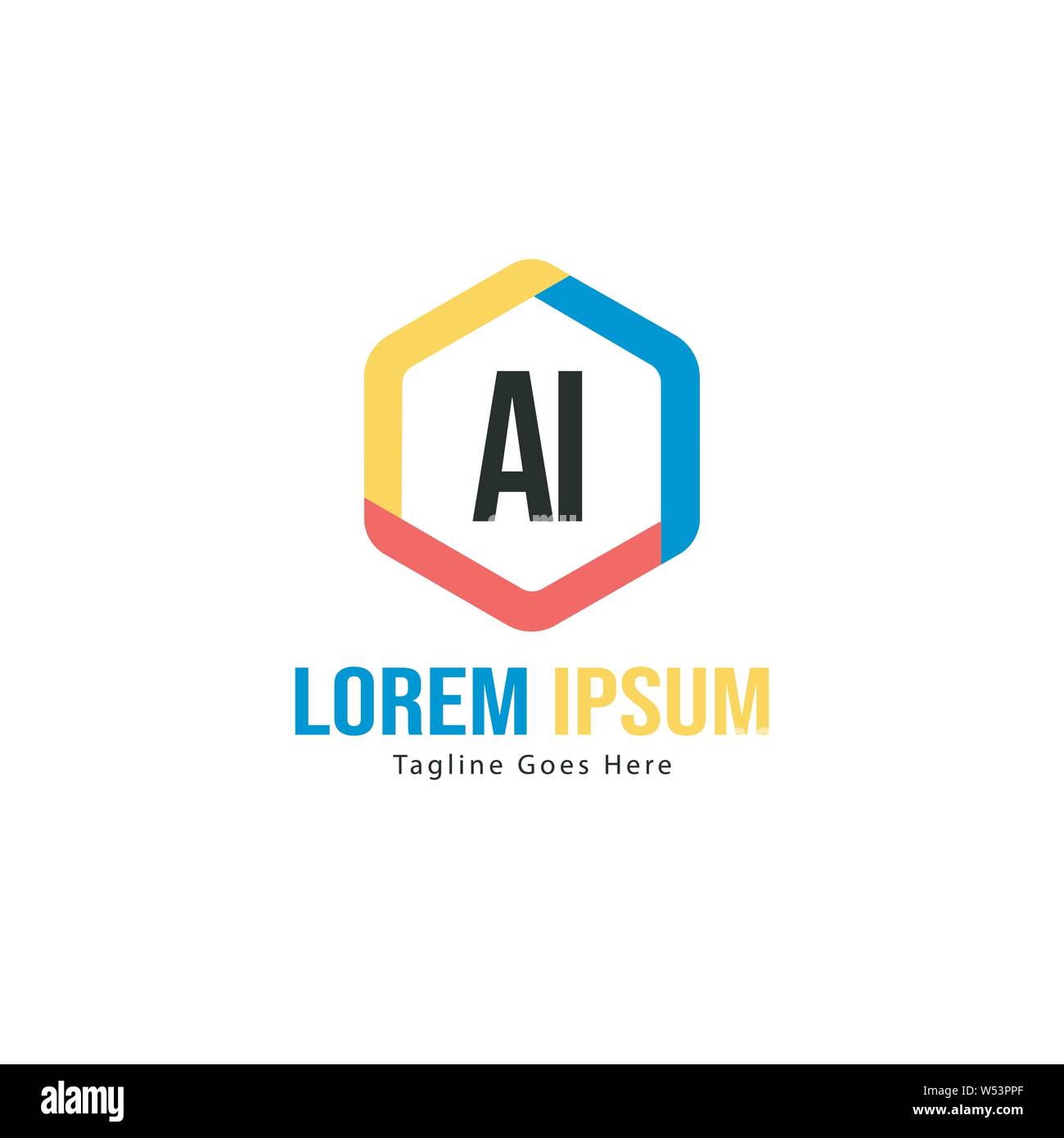 AI Letter Logo Design. Creative Modern AI Letters Icon Illustration ...