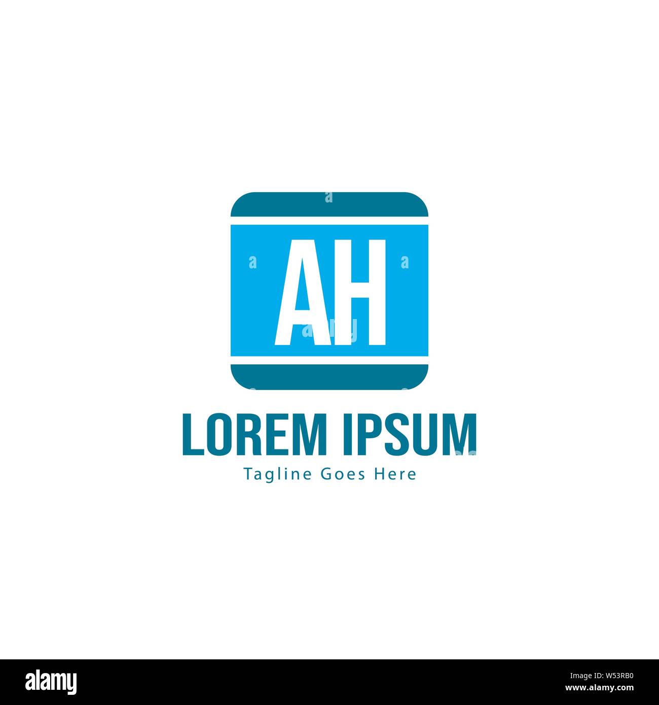 AH Letter Logo Design. Creative Modern AH Letters Icon Illustration ...