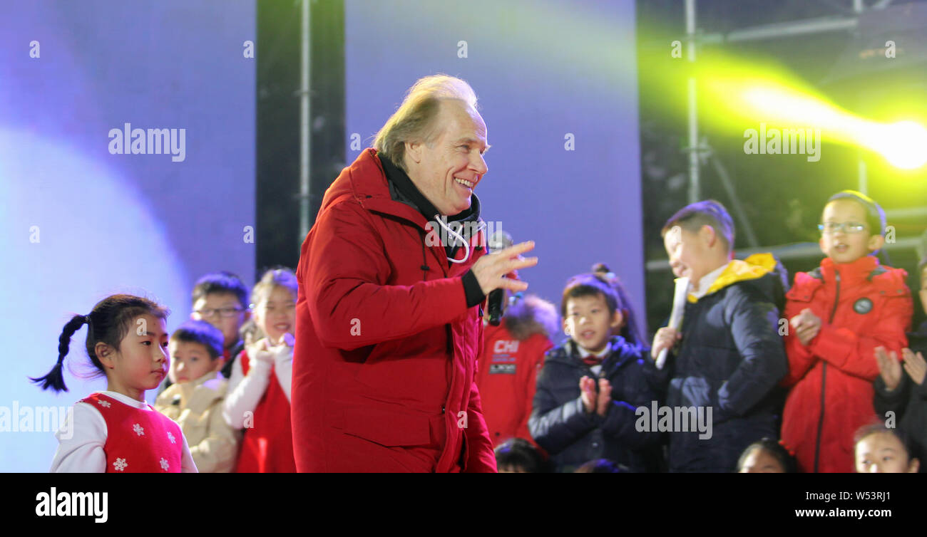 French pianist Richard Clayderman attends a music event in Wuhan city ...