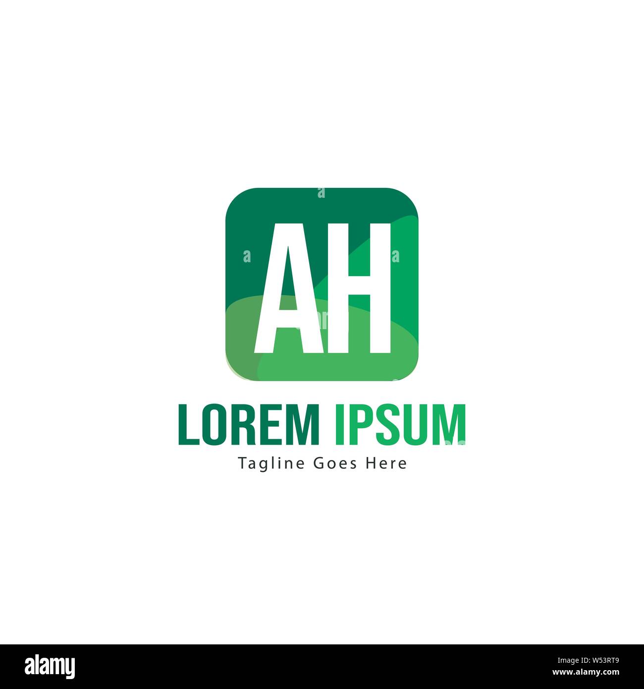 AH Letter Logo Design. Creative Modern AH Letters Icon Illustration ...