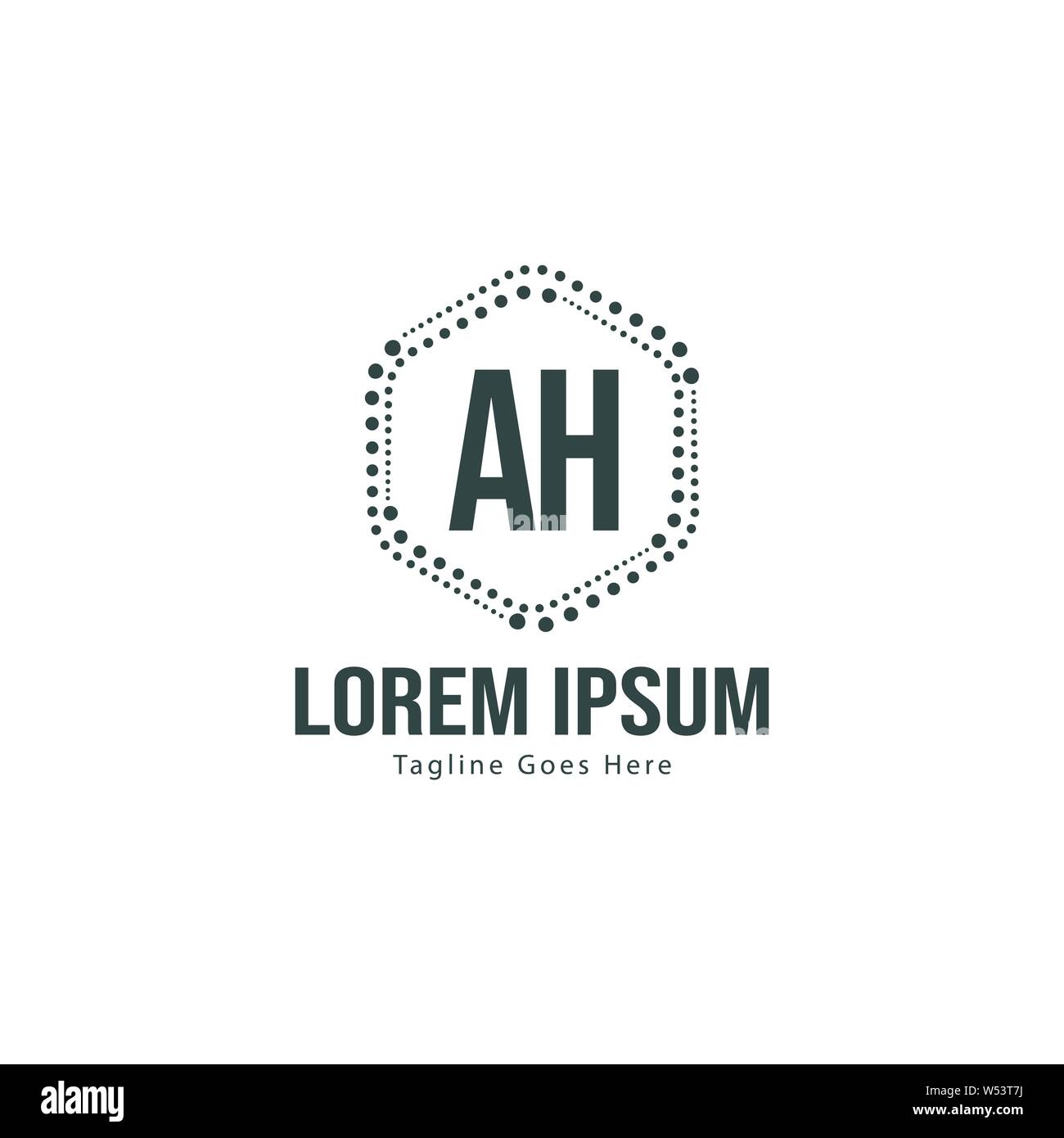 AH Letter Logo Design. Creative Modern AH Letters Icon Illustration ...