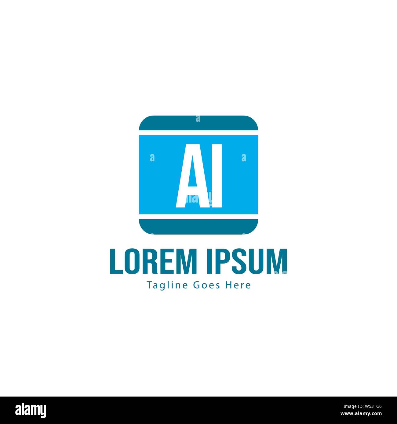 AI Letter Logo Design. Creative Modern AI Letters Icon Illustration ...