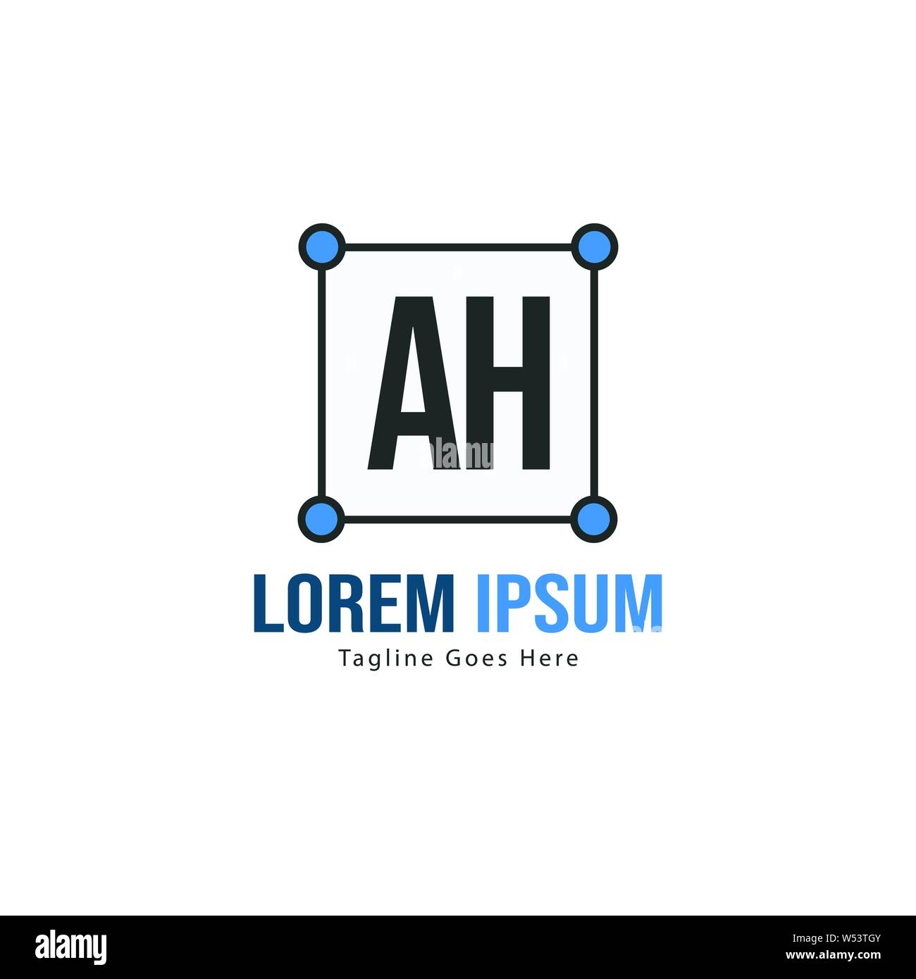 AH Letter Logo Design. Creative Modern AH Letters Icon Illustration ...