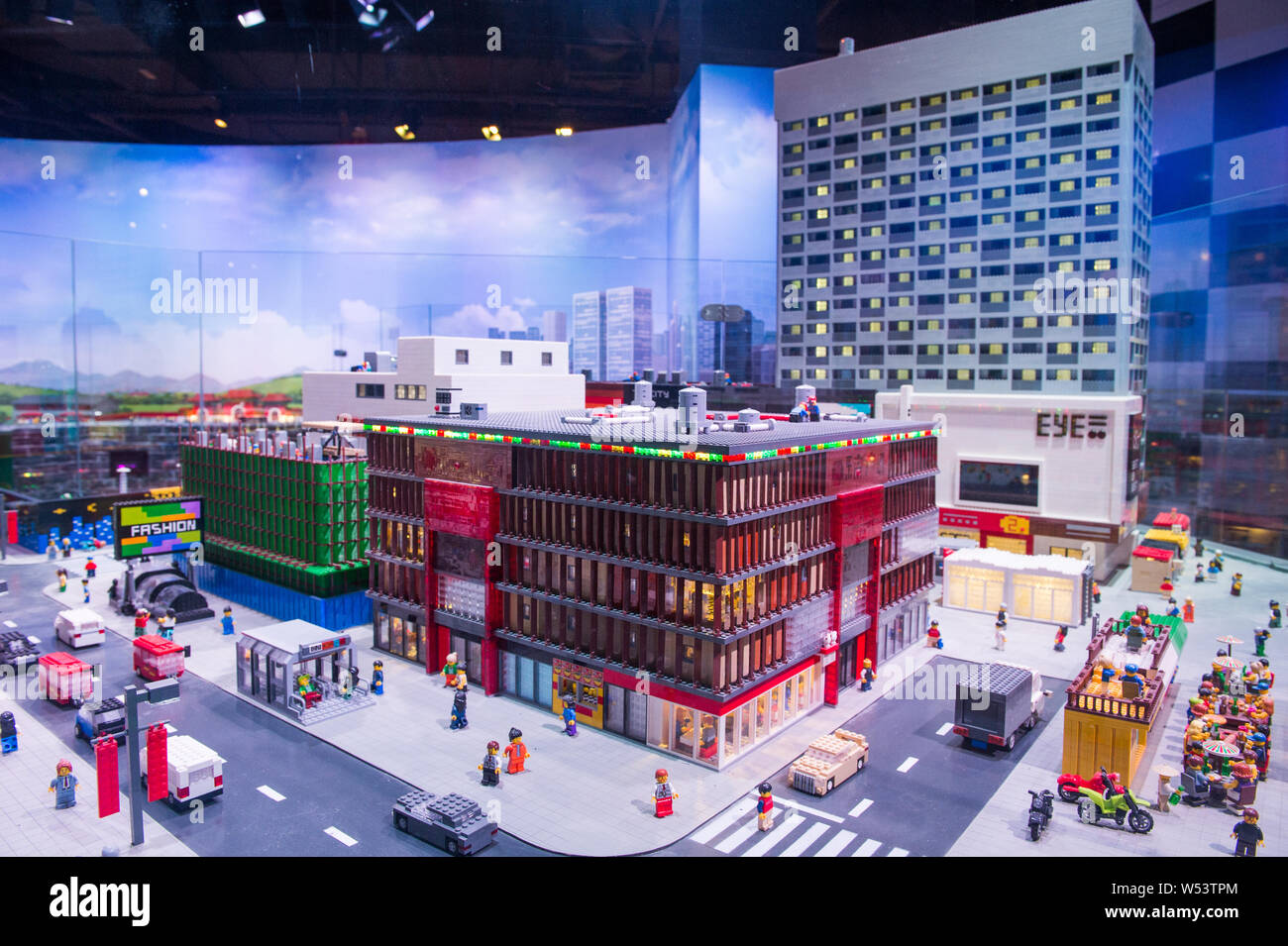 Landmark buildings of Shenyang city made by 1,500,000 Lego bricks are ...