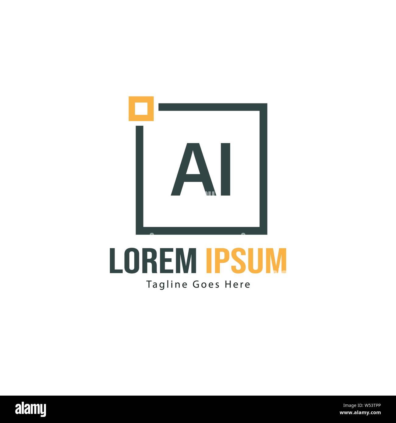 AI Letter Logo Design. Creative Modern AI Letters Icon Illustration ...