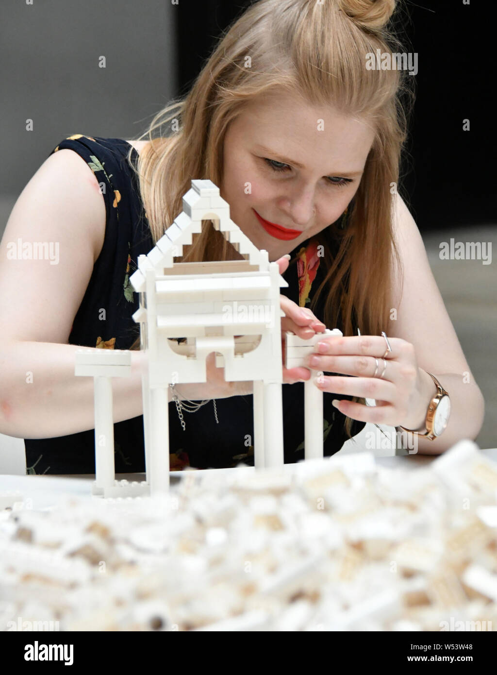 London, UK. 26th July, 2019. Olafur Eliasson’s The cubic structural ...