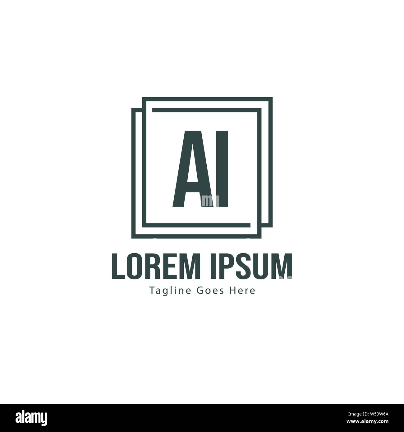 AI Letter Logo Design. Creative Modern AI Letters Icon Illustration ...
