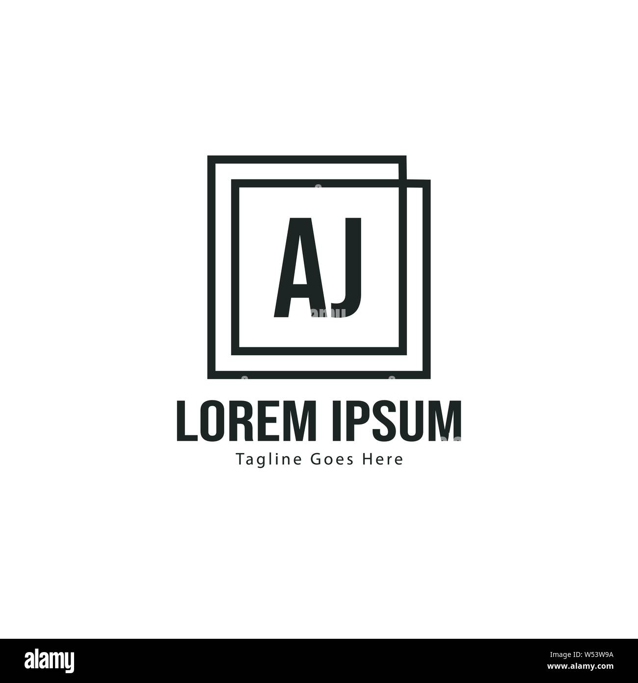 AJ Letter Logo Design. Creative Modern AJ Letters Icon Illustration ...