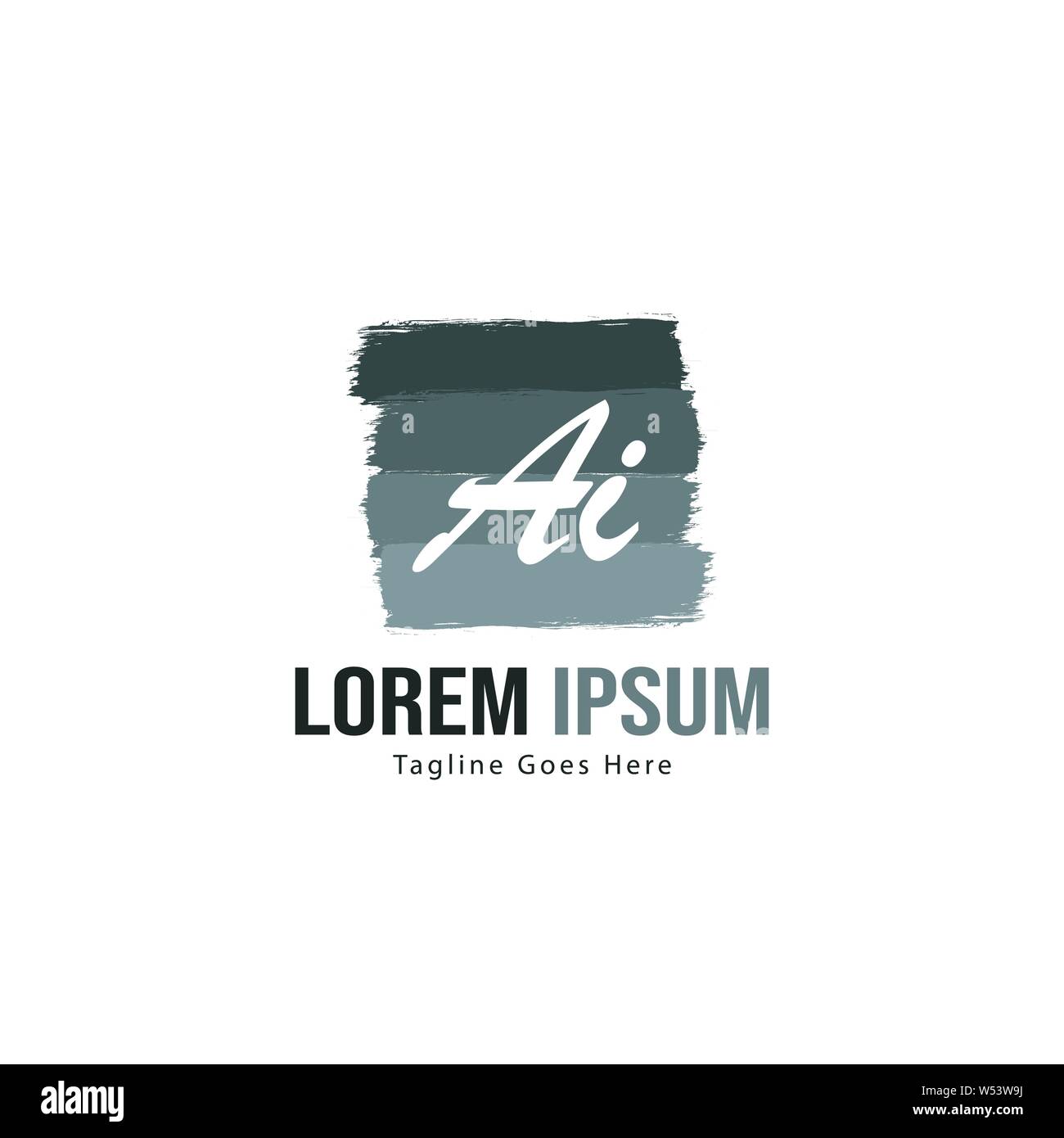 AI Letter Logo Design. Creative Modern AI Letters Icon Illustration ...