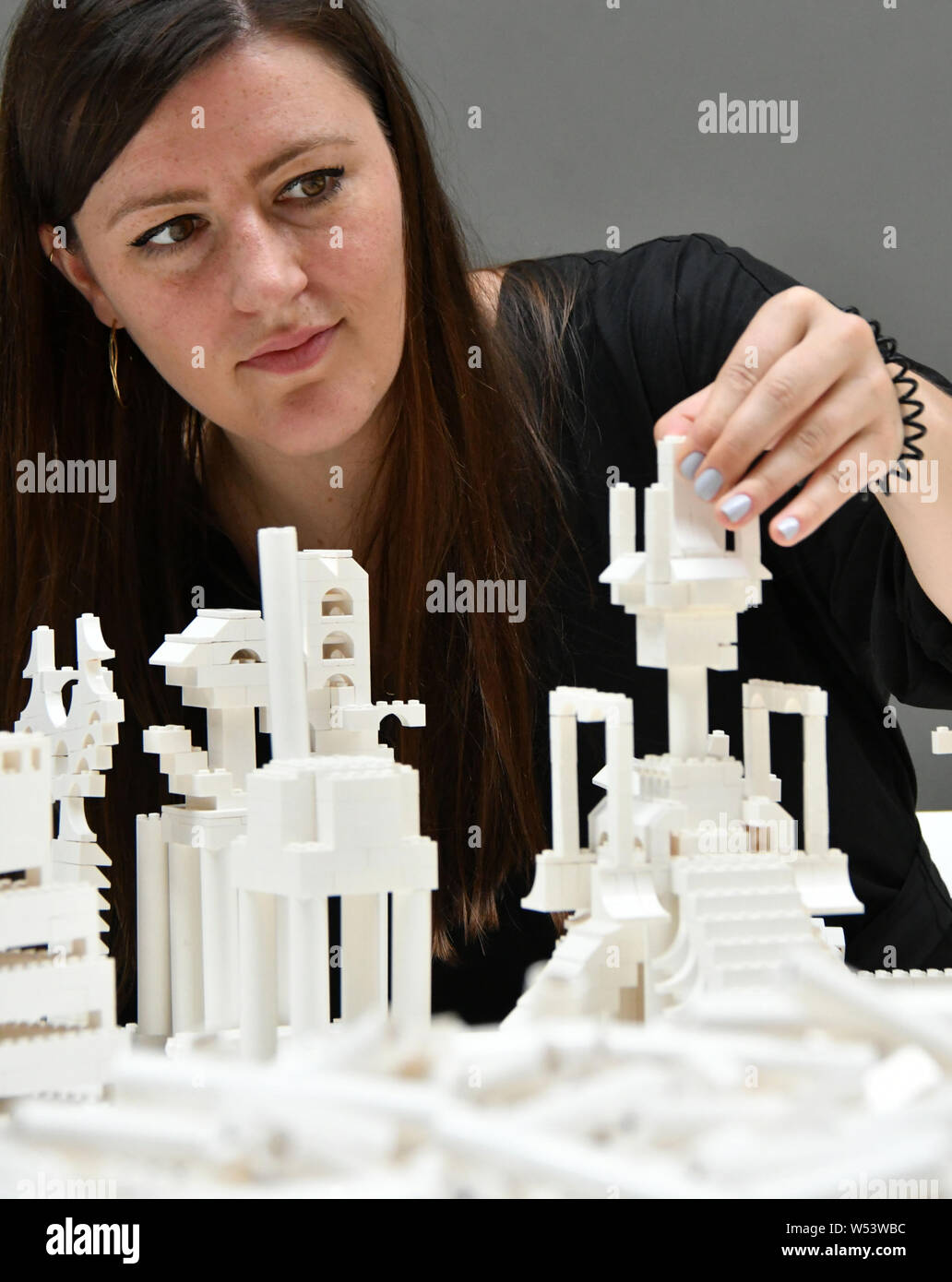 London, UK. 26th July, 2019. Olafur Eliasson’s The cubic structural ...