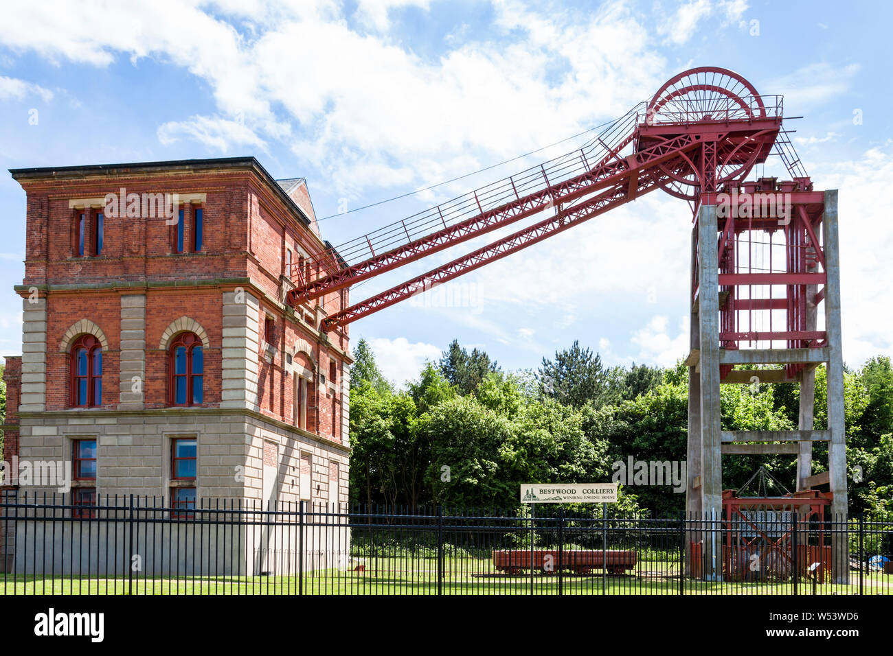 Pit head winding gear and engine house, Bestwood Colliery, Bestwood ...