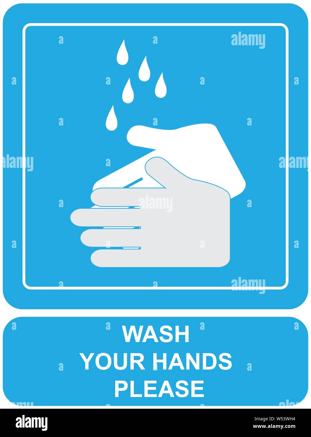 Wash Hands Sign Vector