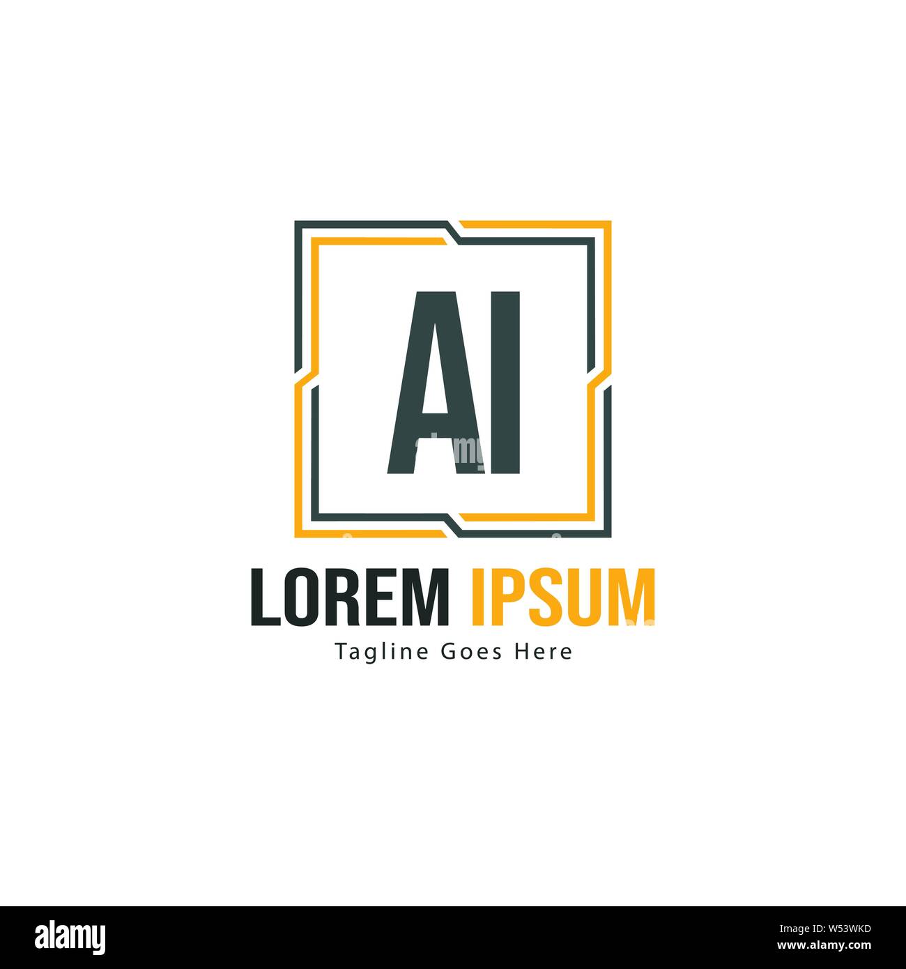 AI Letter Logo Design. Creative Modern AI Letters Icon Illustration ...