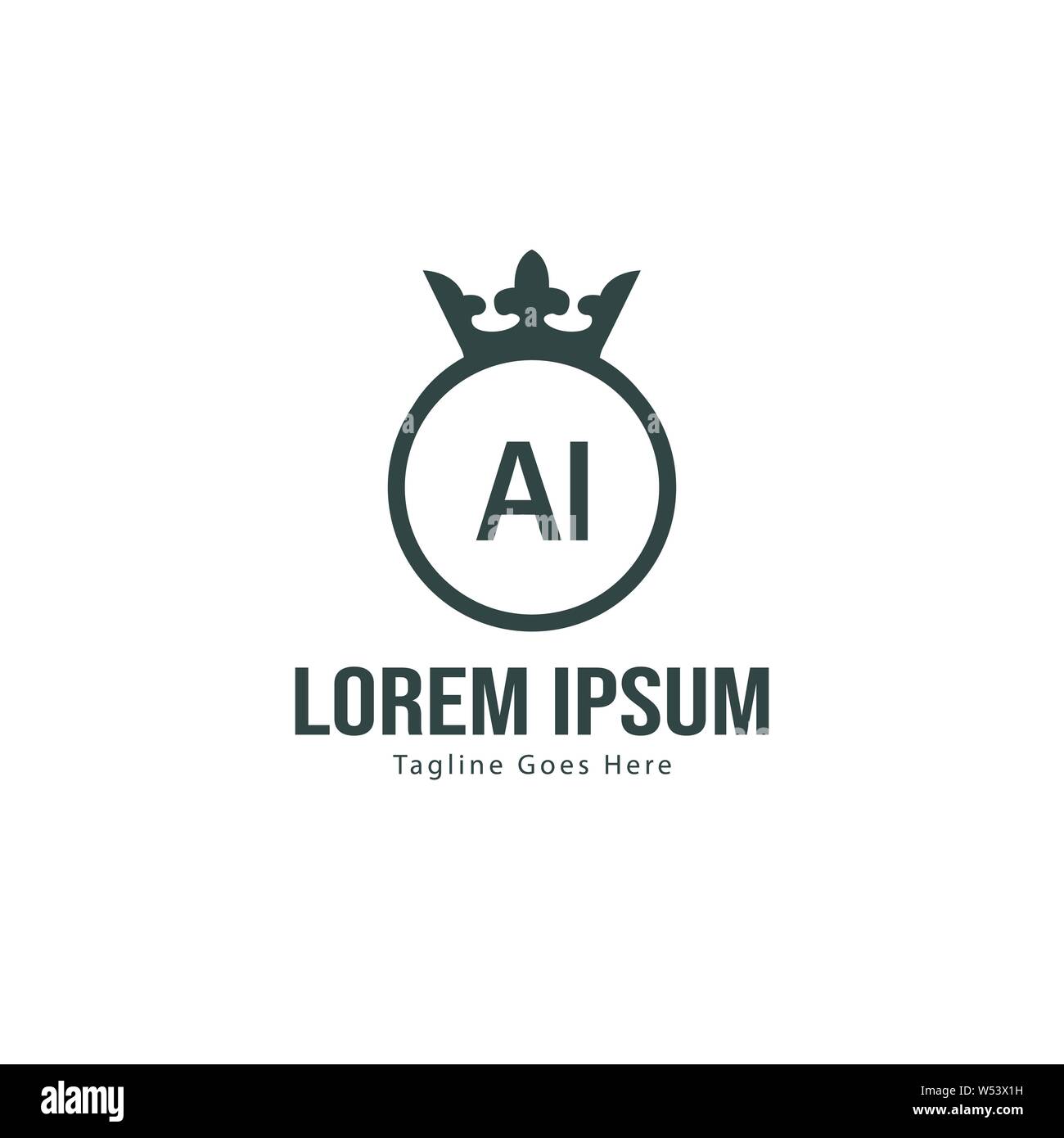 AI Letter Logo Design. Creative Modern AI Letters Icon Illustration ...