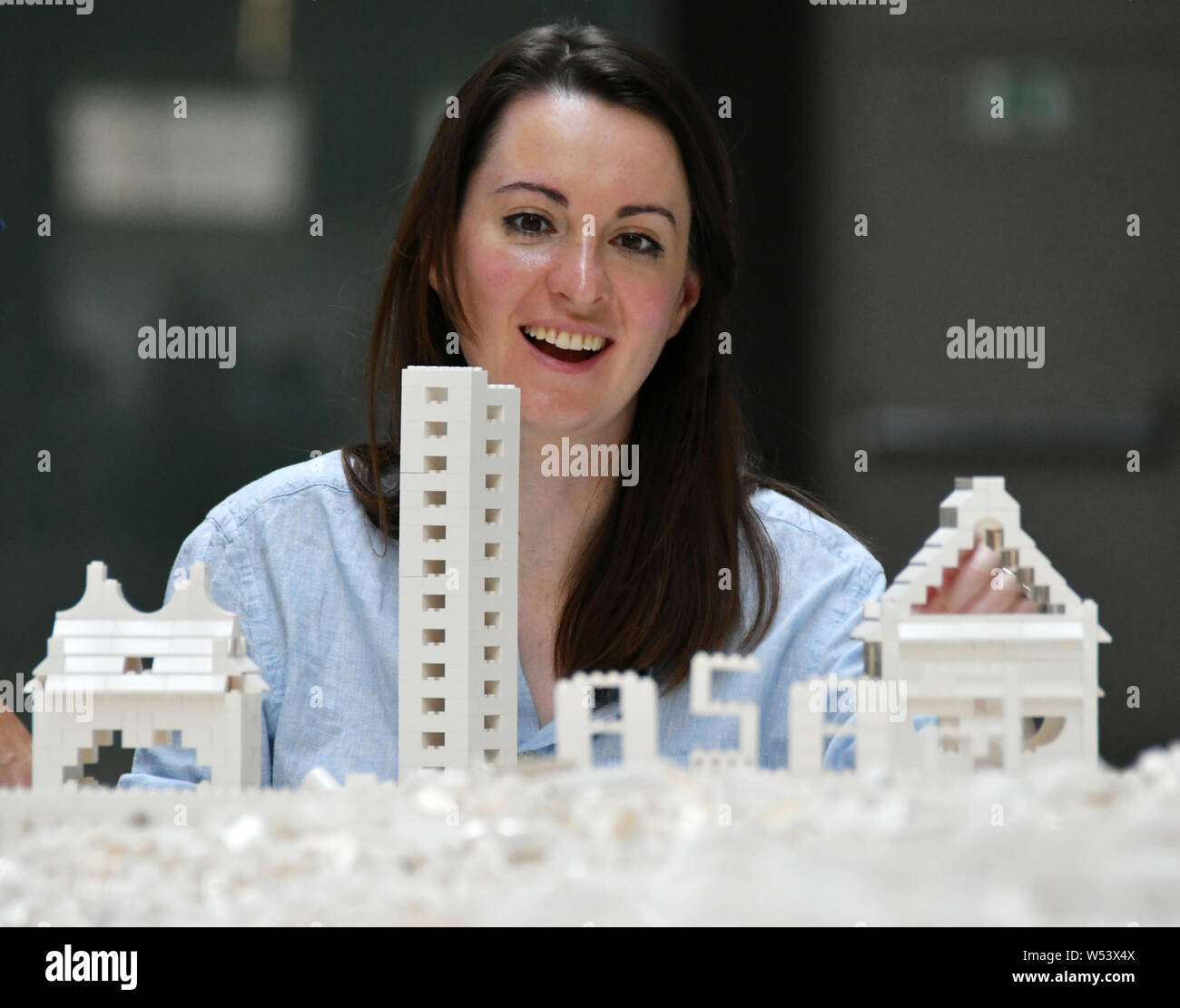 London, UK. 26th July, 2019. Olafur Eliasson’s The cubic structural ...