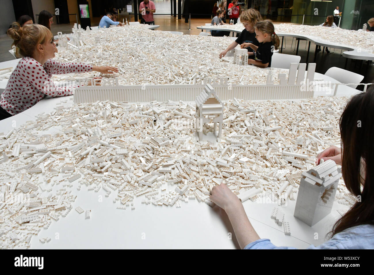 London, UK. 26th July, 2019. Olafur Eliasson’s The cubic structural ...